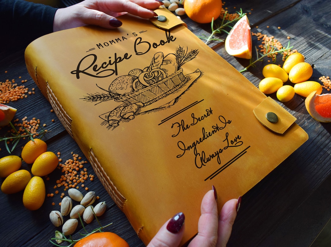 Personalized Leather Recipe Book: Heirloom Cookbook With Dividers - Etsy