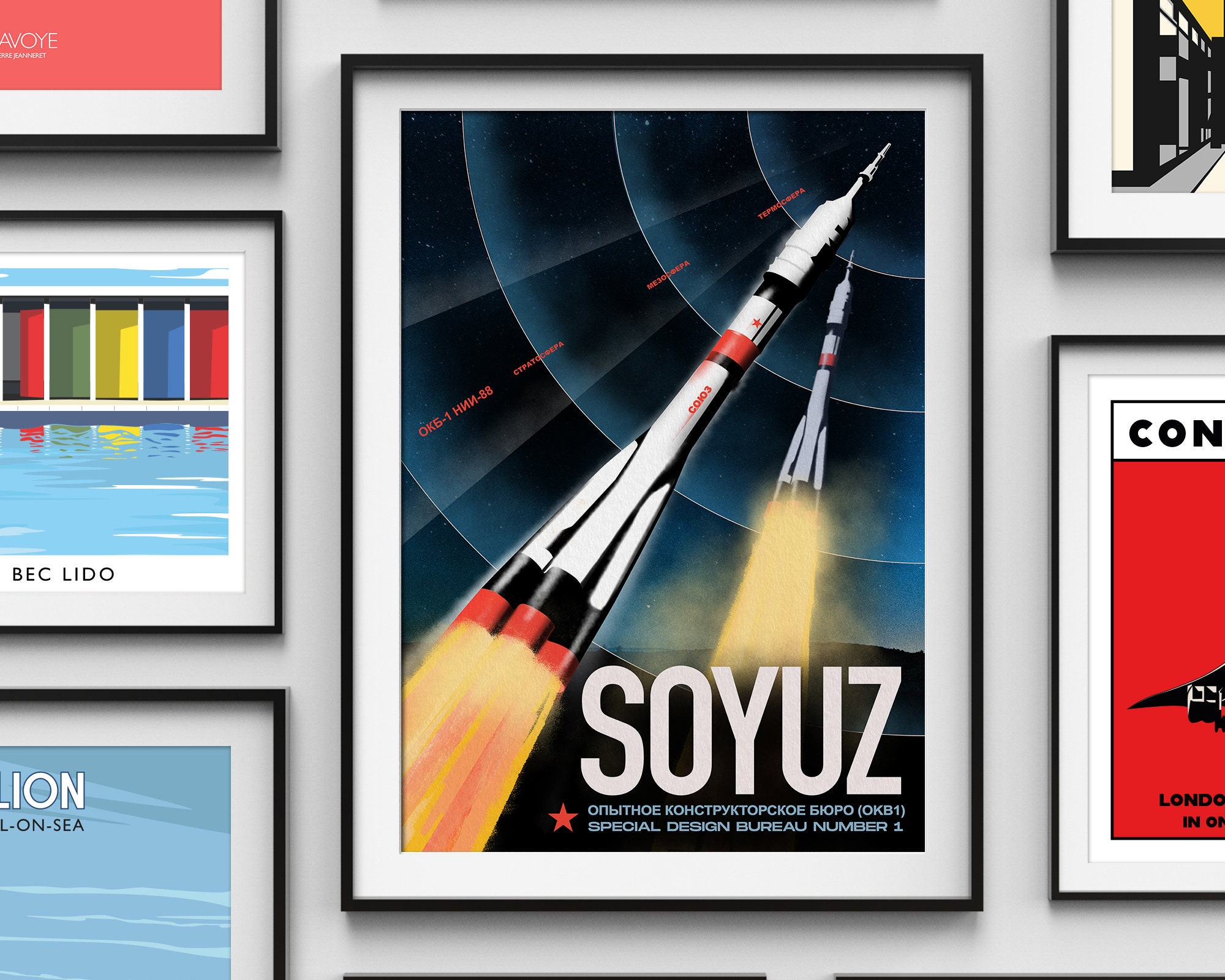Soyuz Soviet Space Rocket Poster - Etsy UK