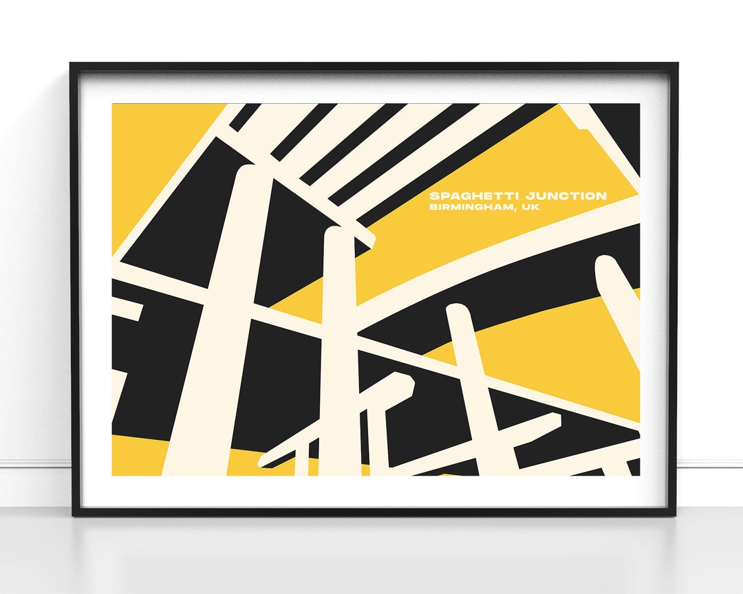 Spaghetti Junction Birmingham Poster - Etsy UK