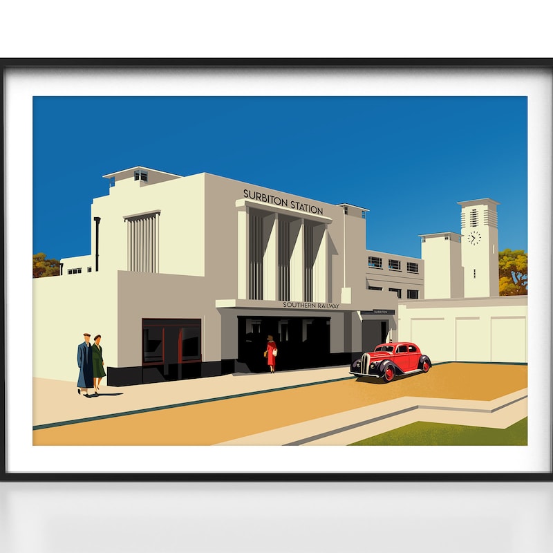 Art Deco Posters Train - Etsy UK