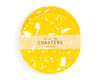 Yellow Coasters | Etsy