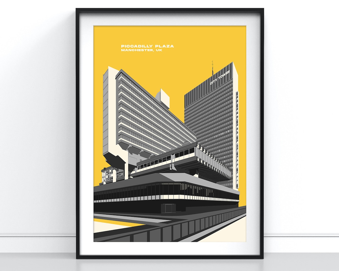 Manchester Piccadilly Plaza and City Tower Poster - Etsy