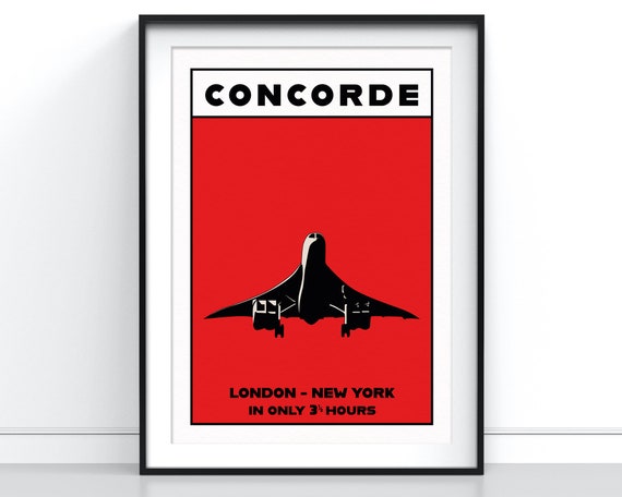 Vintage Concorde Poster - Etsy UK