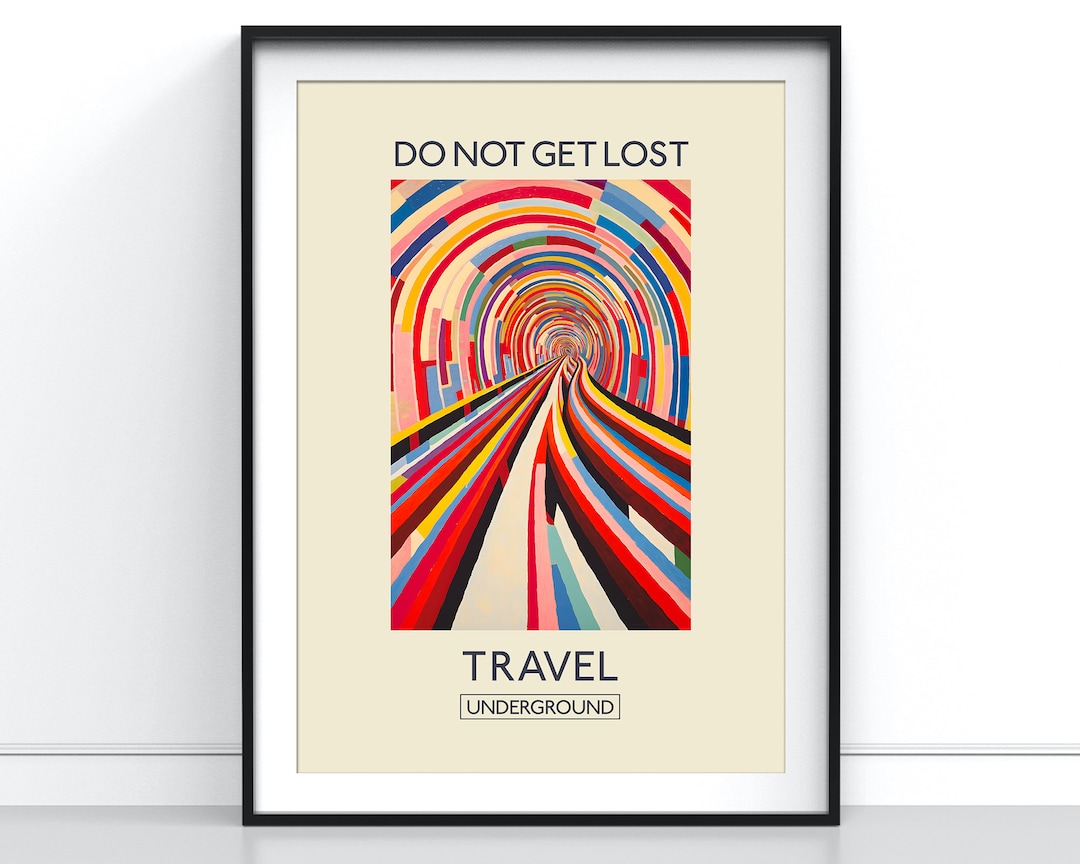 Do Not Get Lost, Art Deco Underground Poster - Etsy
