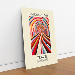 Do Not Get Lost, Art Deco Underground Poster - Etsy