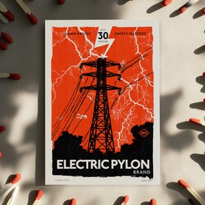 Electric Pylon Signed Matchbox Print - Etsy