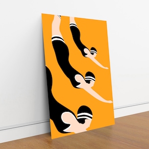 Women Diving Poster - Etsy UK