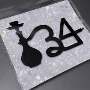 Hooka Cake Topper - Pipe Bling Cake Topper - Etsy