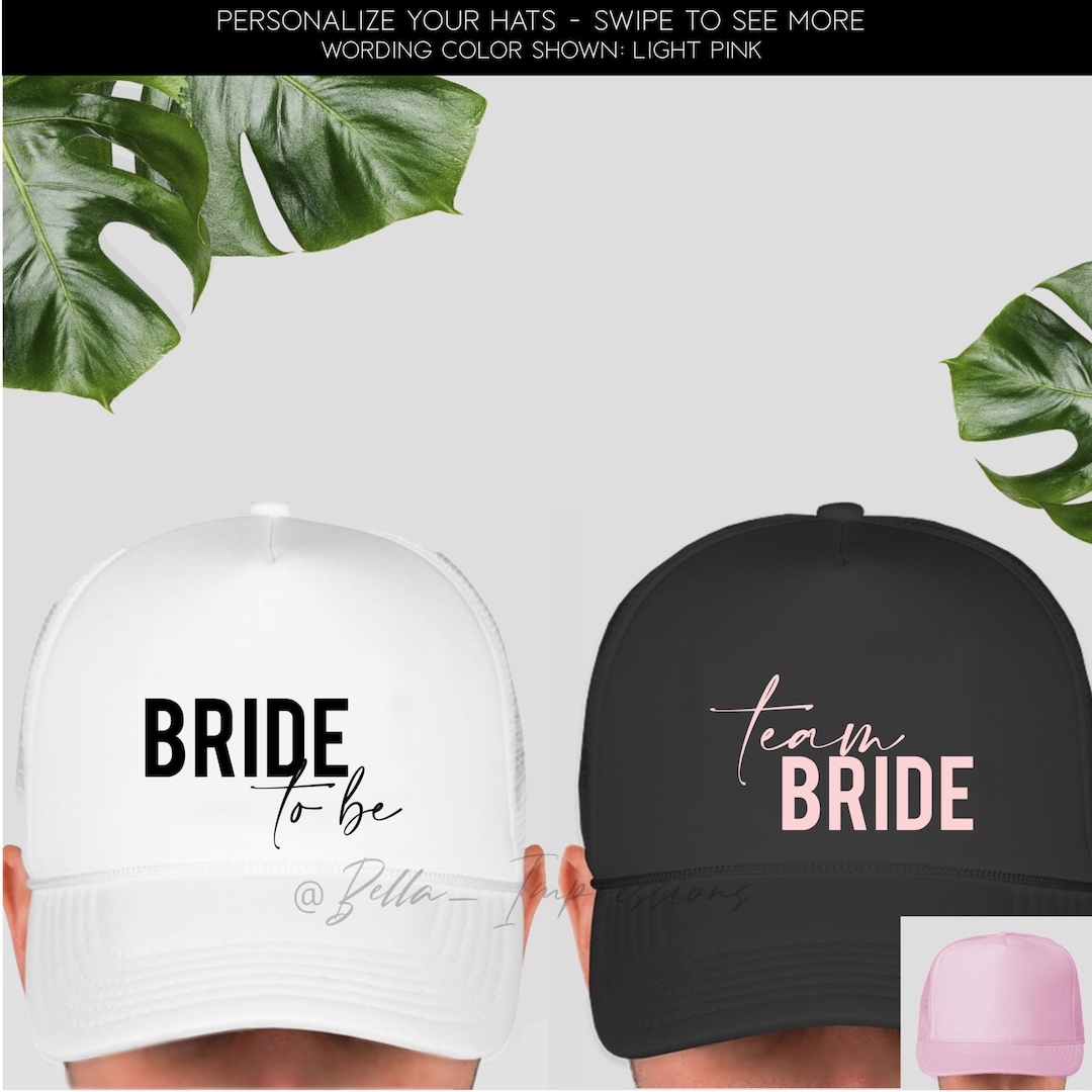 Bride to Be & Team Bride Trucker Hats - BACHELORETTE, Bride, Squad ...