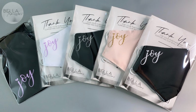 JOY Face Mask personalized Christmas Face Mask Christmas | Etsy