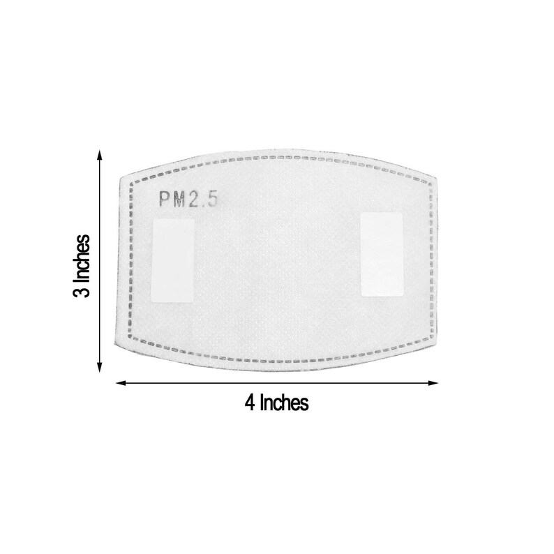 10 PACK - Face Mask Filters • PM 2.5 Filter • activated Carbon Filter ...