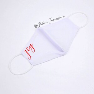 JOY Face Mask • personalized Christmas Face Mask • Christmas Gift ...