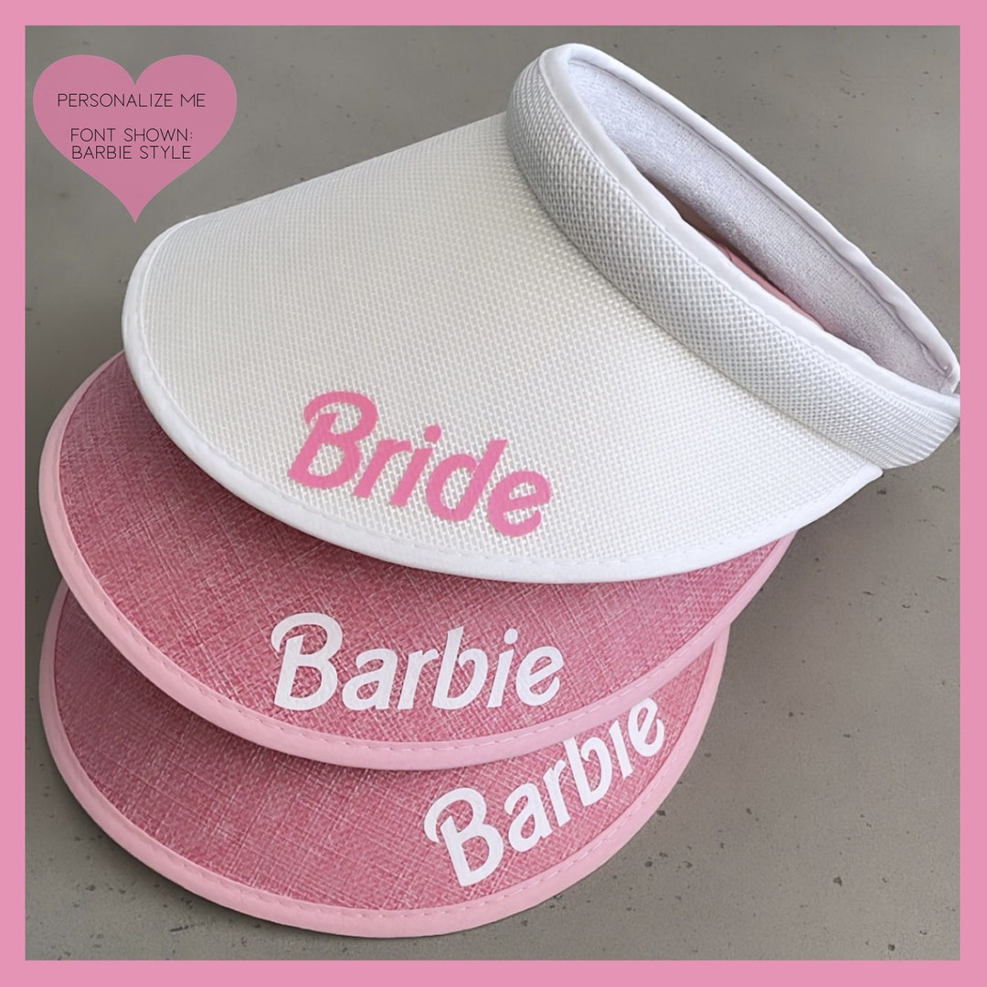 Bachelorette Girls Visors • Pink, Black, White, Tan, Visors • Your Name ...