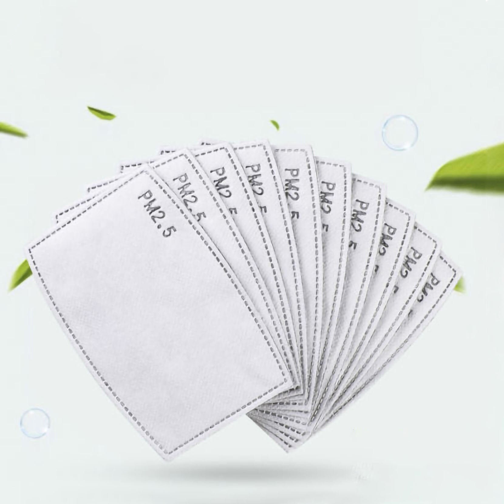 10 PACK Face Mask Filters PM 2.5 Filter activated Carbon - Etsy