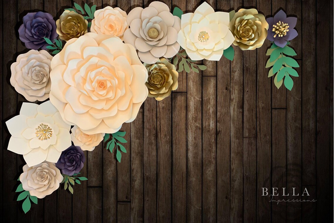 PAPER FLOWERS 18 Pcs Backdrop Roses Party Decor - Etsy