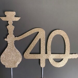 Hooka Cake Topper - Pipe Bling Cake Topper - Etsy