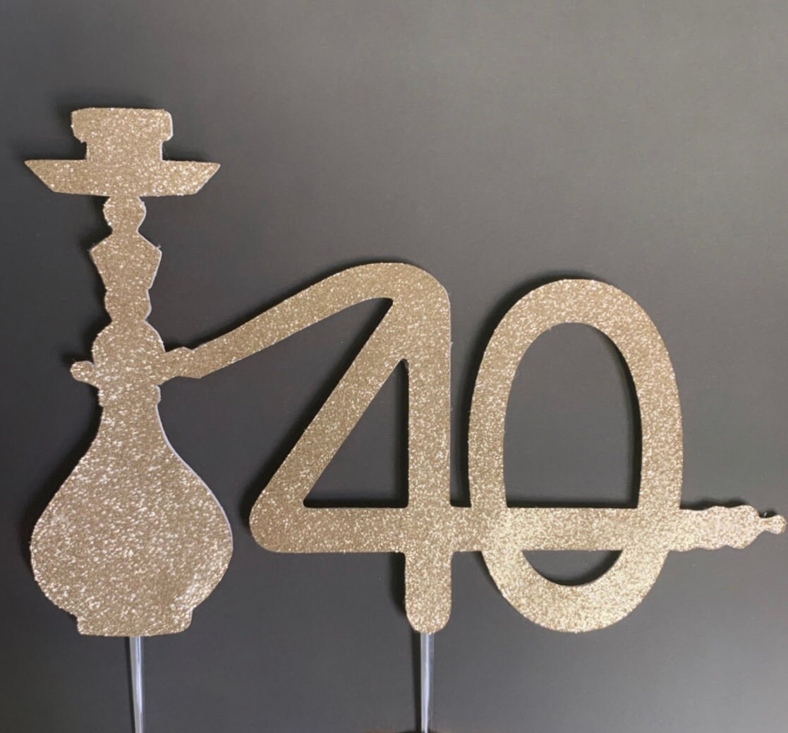 Hooka Cake Topper - Pipe Bling Cake Topper - Etsy