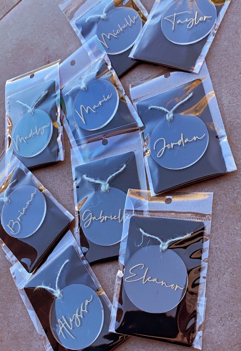 2 Acrylic Personalized Gift Tags Clear perfect - Etsy