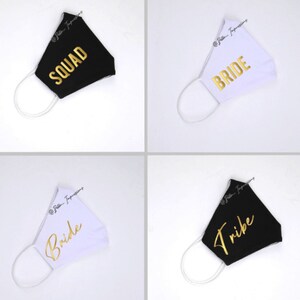BRIDAL PARTY MASKS • Bachelorette Masks • Personalized Name • Custom ...