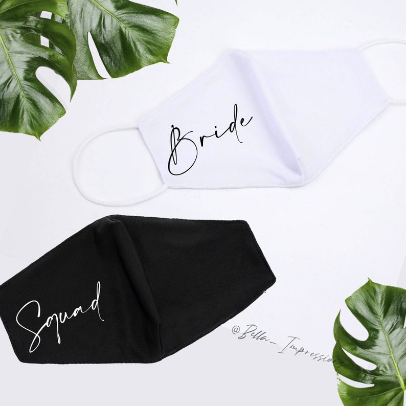 BRIDAL PARTY MASKS • Bachelorette Masks • Personalized Name • Custom ...