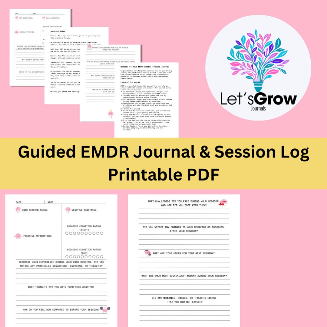 Guided EMDR Journal & Session Log Printable PDF - Etsy