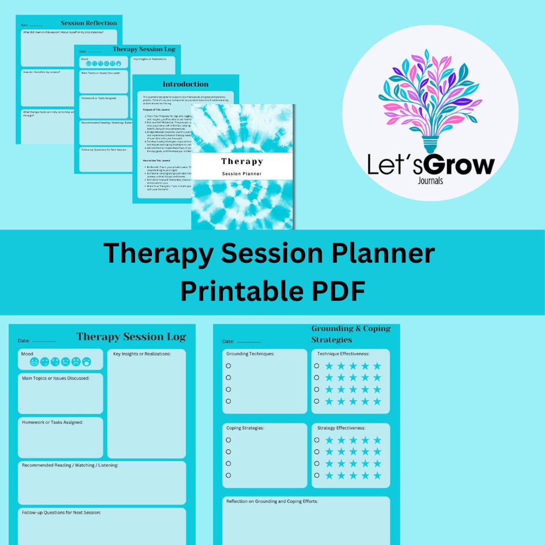 Therapy Session Planner Printable PDF - Etsy Australia