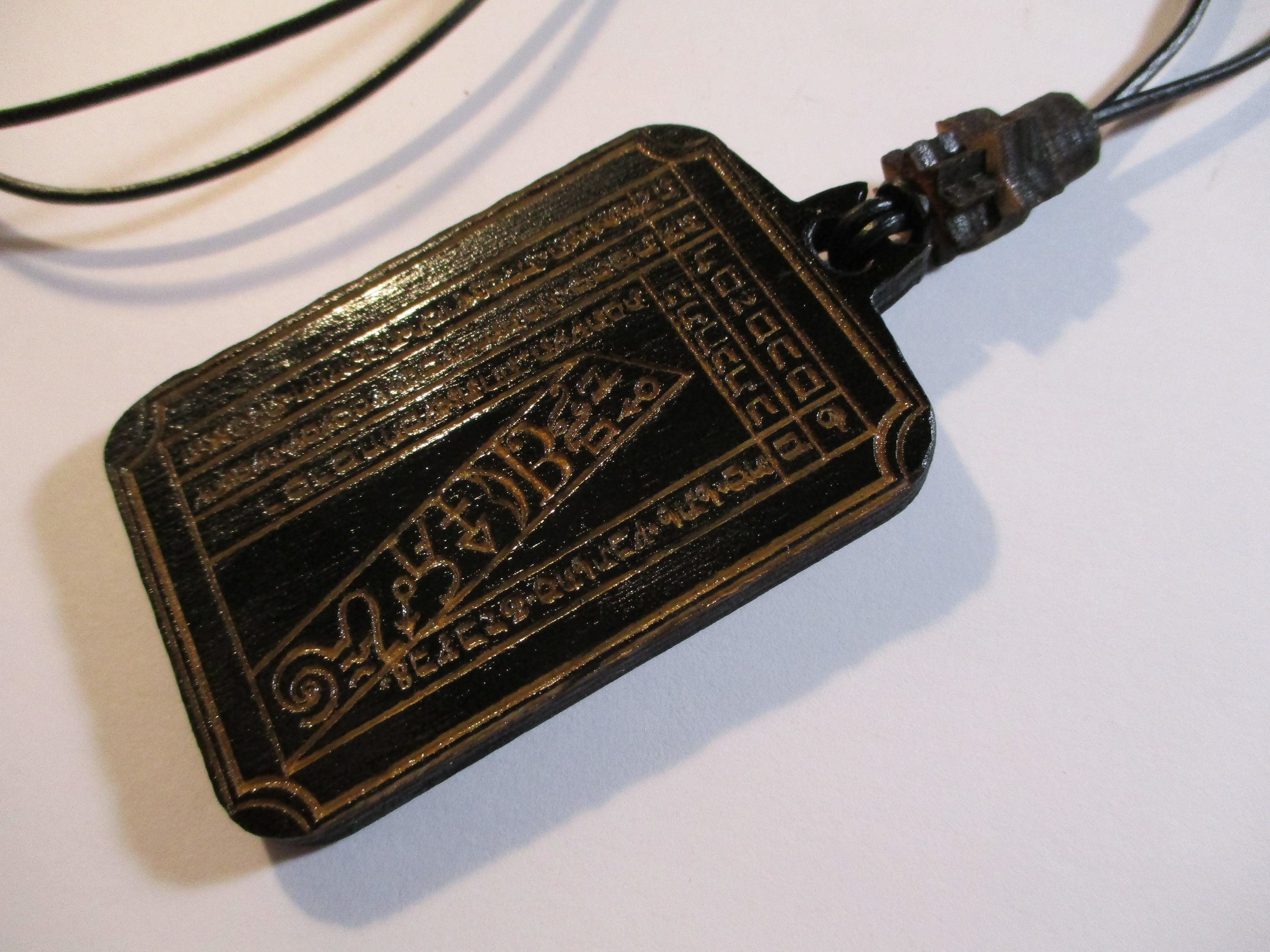 Seal of Moses / Seal of Good Fortune Pendant Necklace / Black - Etsy