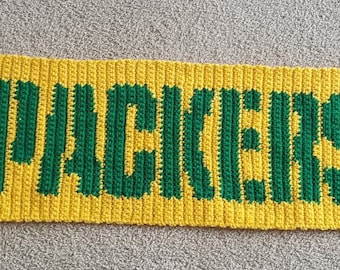 Green Bay Packers Afghan Design 1 Crochet Pattern - Etsy