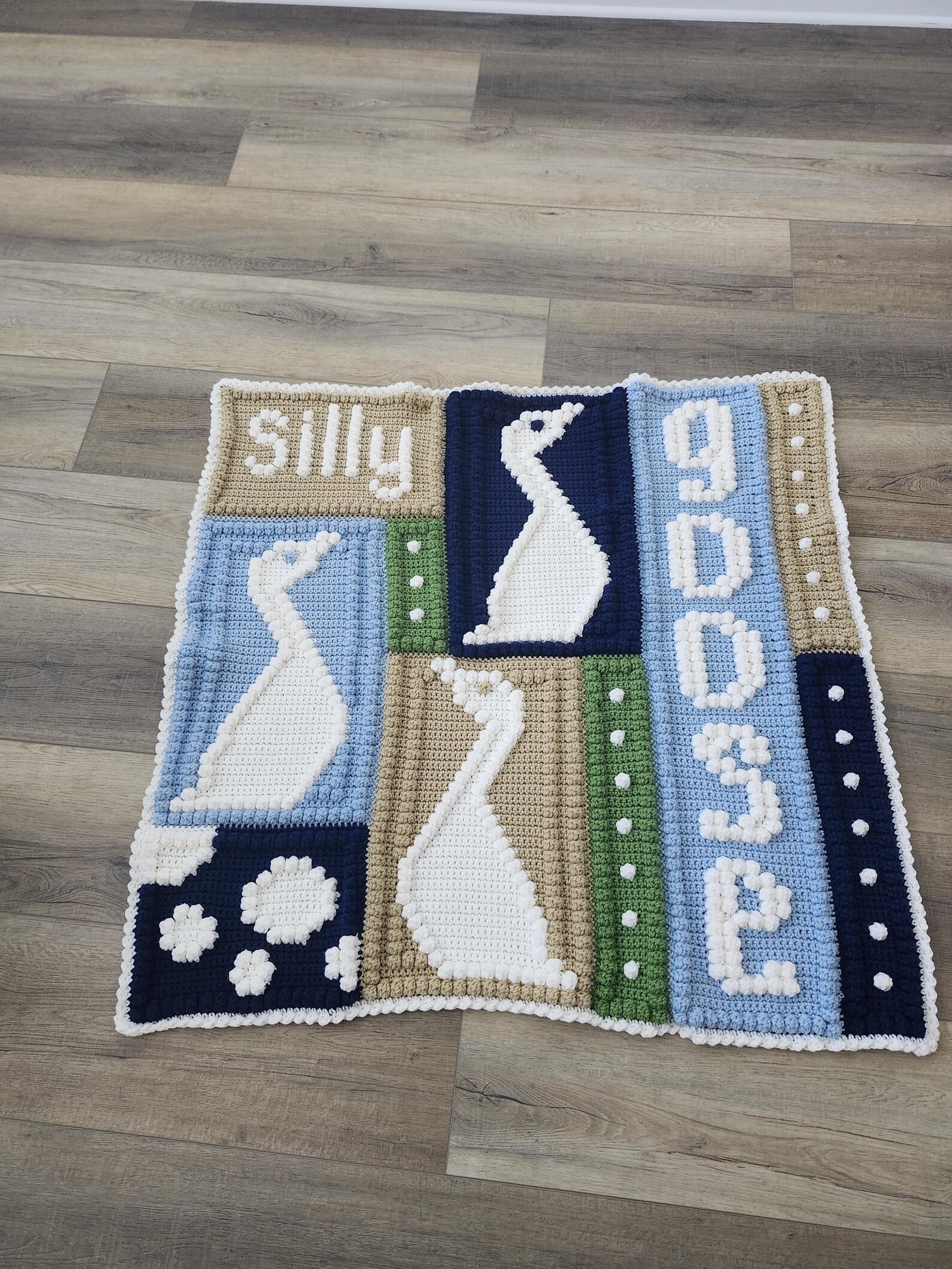 Silly Goose Crochet Baby Blanket - Etsy