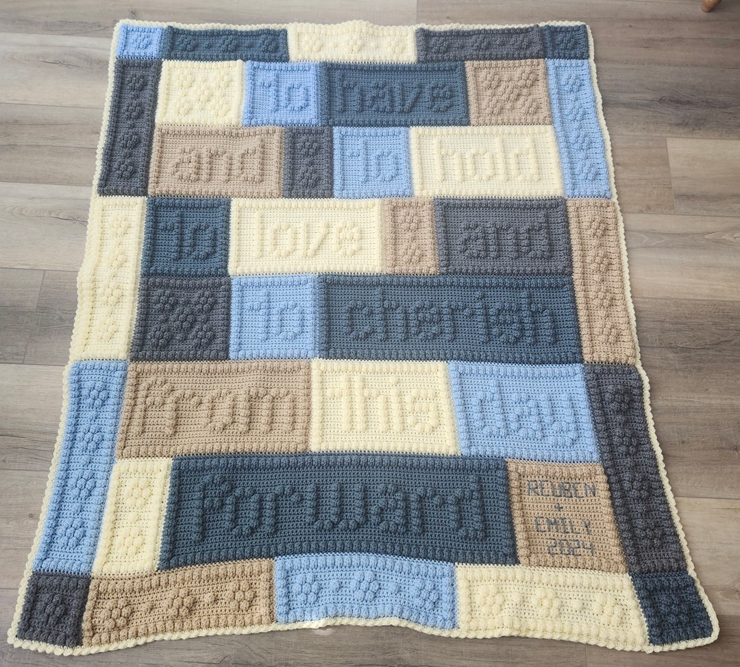 Crochet Wedding or Anniversary Blanket - Etsy