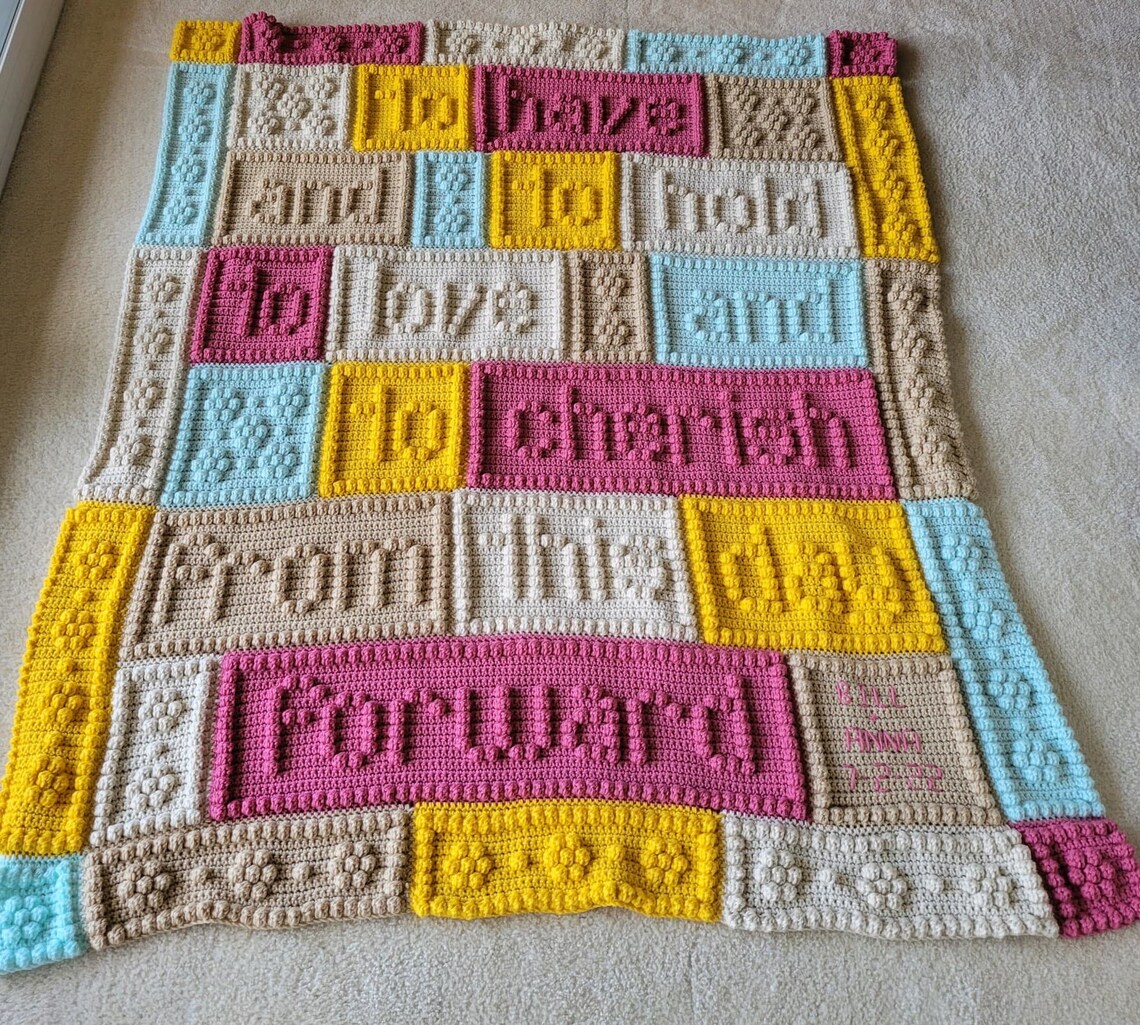 Crochet Wedding or Anniversary Blanket - Etsy