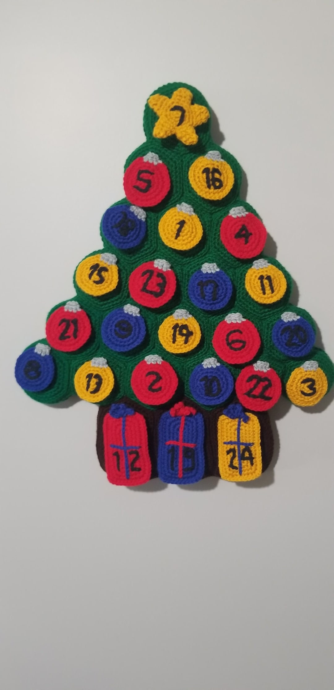 Advent Christmas Tree: Pocket or Hanging Ornament Option - Etsy