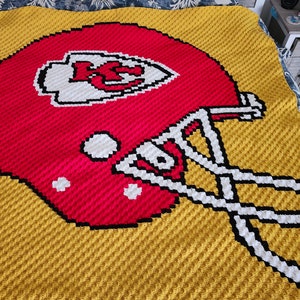 Kansas City Chiefs Helmet Crochet Blanket - Etsy