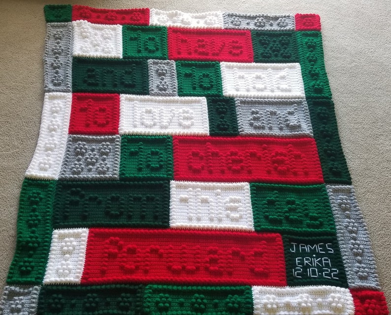 Crochet Wedding or Anniversary Blanket - Etsy