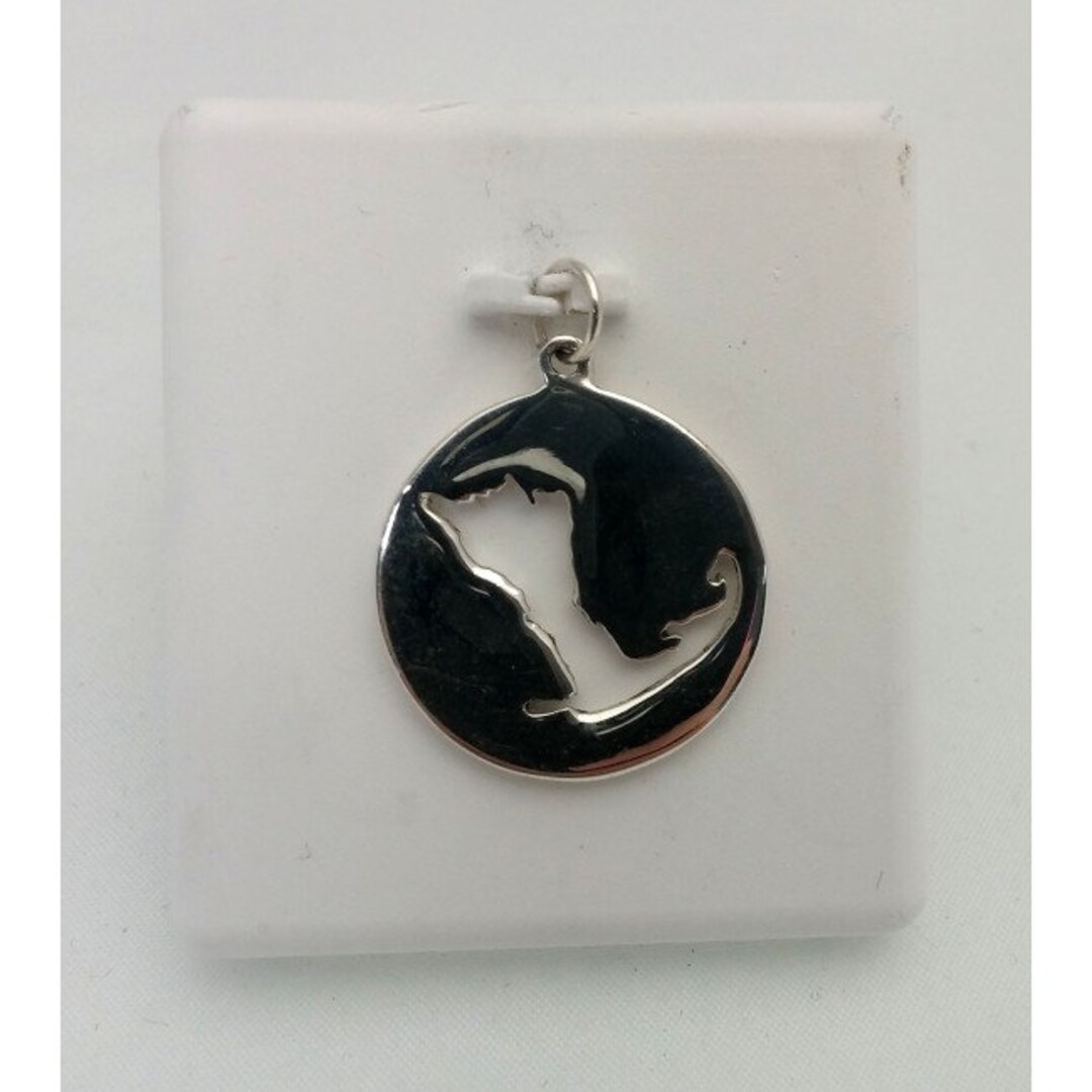 Sterling Silver Cape Cod Map Cutout Pendant - Etsy