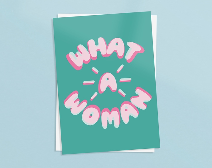 Strong Woman Card - Celebrating the Power of Womanhood - Inspirational ...