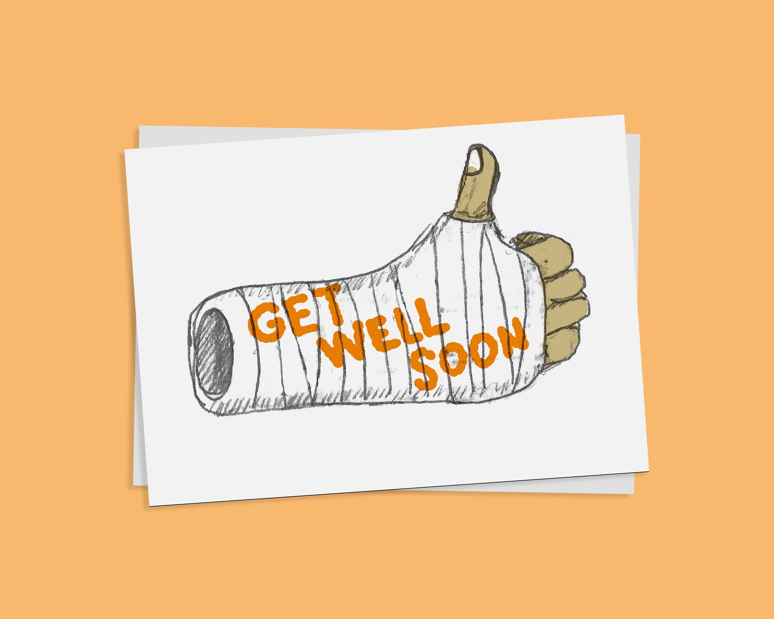 Get Well Soon Card Thumbs up Broken Arm - Etsy UK