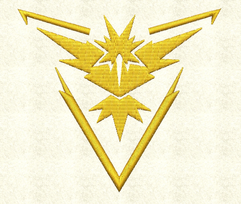 Team Instinct Logo Pokemon Go 6x6 PES Machine Embroidery Design - Etsy