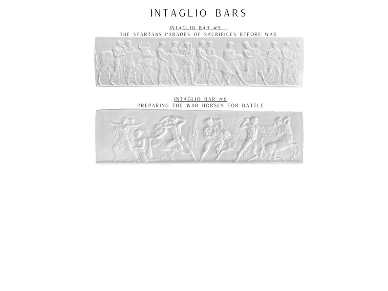 Plaster Intaglio Bars Miniature Frieze Art Antique Italian - Etsy