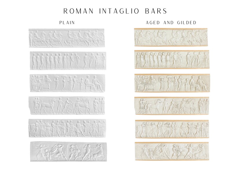 Plaster Intaglio Bars Miniature Frieze Art Antique Italian - Etsy