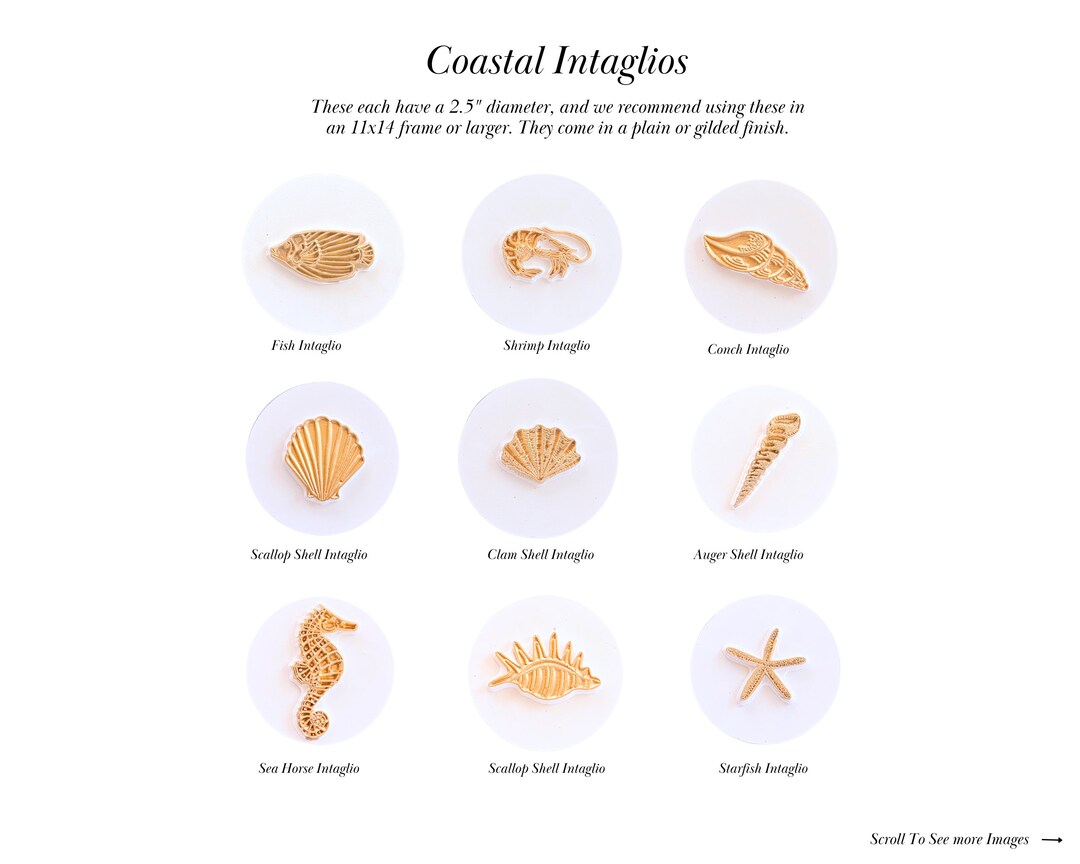 Plaster Intaglios | Coastal Intaglios | White Grand Tour Intaglios Gems ...