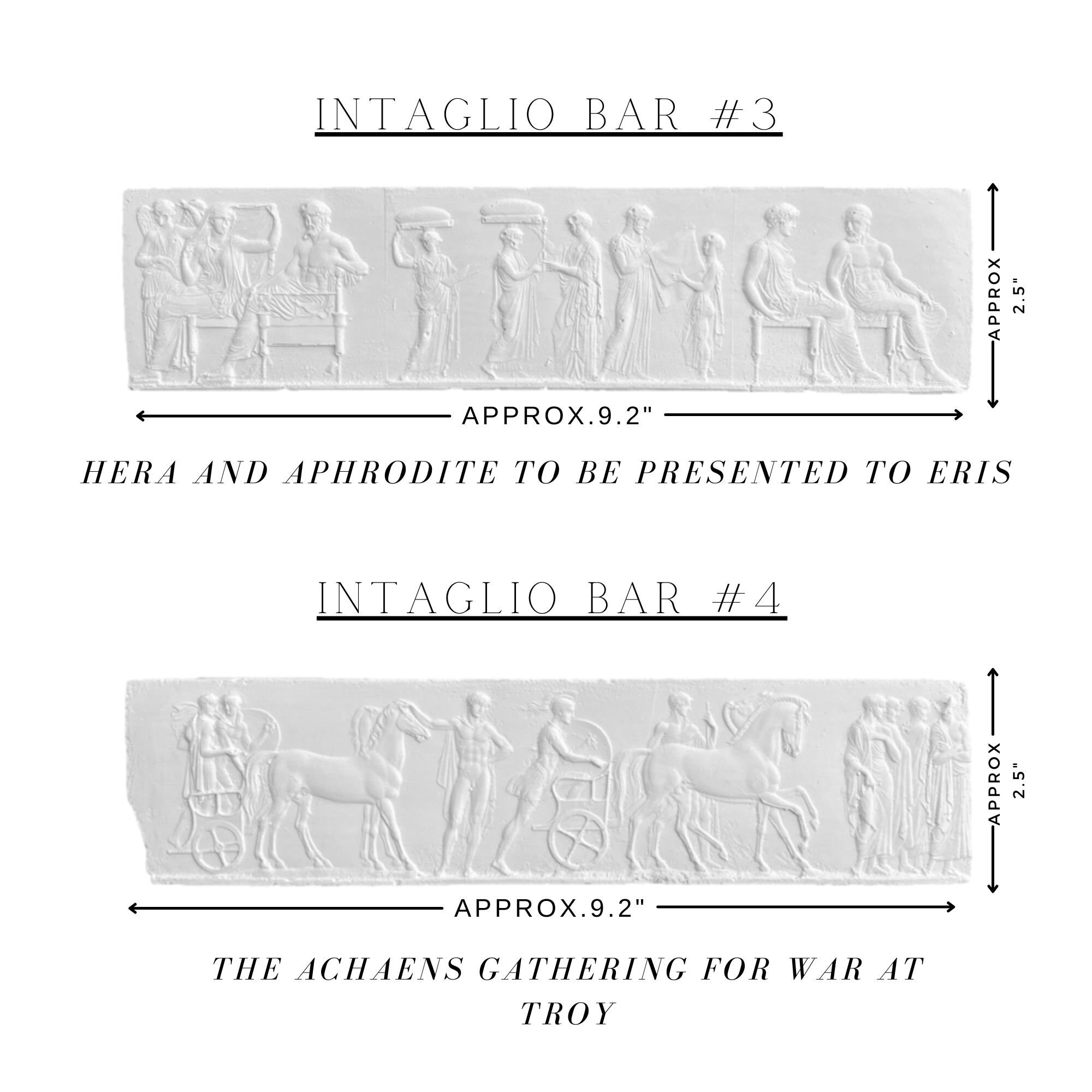 Plaster Intaglio Bars Miniature Frieze Art Antique Italian | Etsy