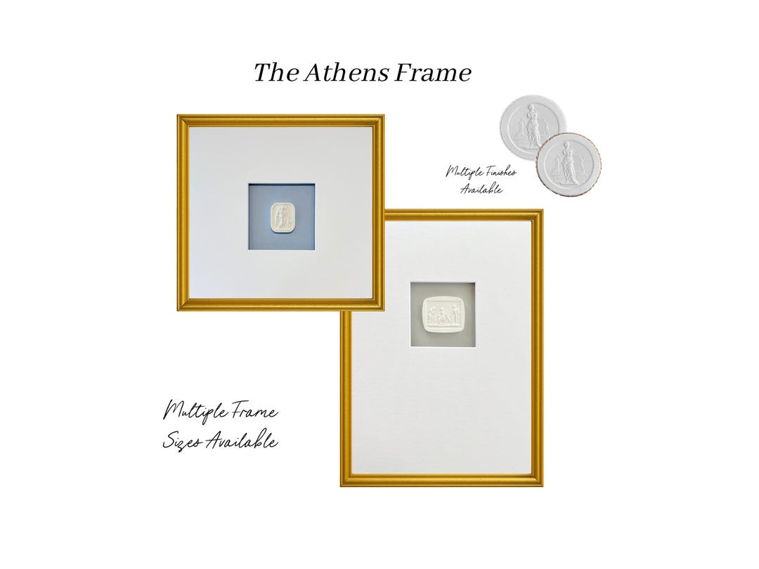 Athens Frame | Custom Framed Intaglio Art | Handmade Wooden Frame ...