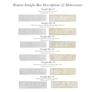 Plaster Intaglio Bars | Miniature Frieze Art Antique Italian Roman ...