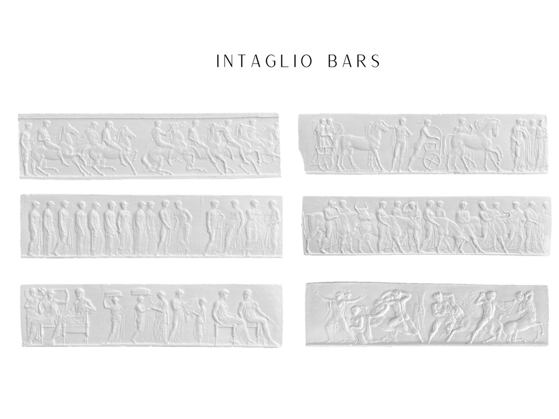 Plaster Intaglio Bars Miniature Frieze Art Antique Italian - Etsy