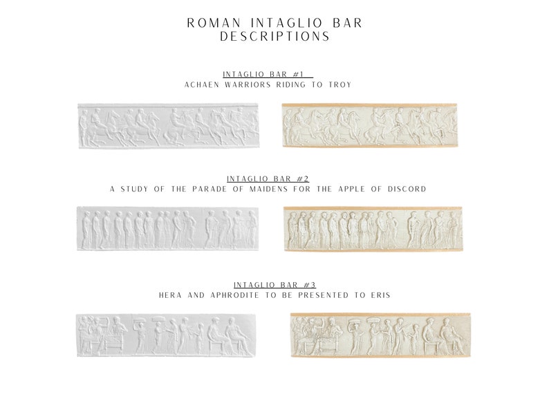 Plaster Intaglio Bars Miniature Frieze Art Antique Italian - Etsy