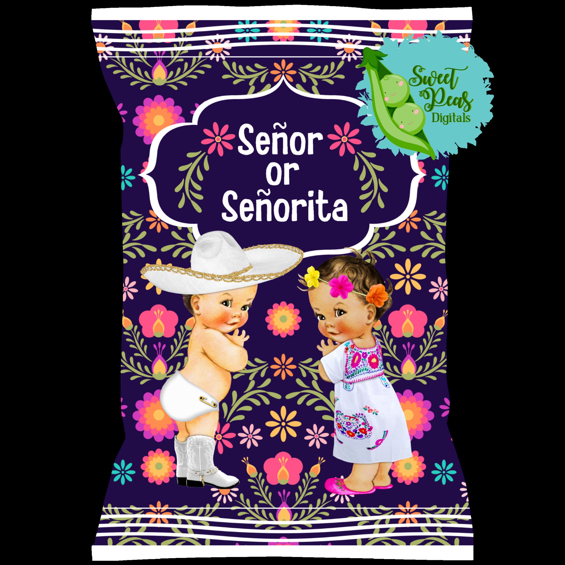 Senor or Senorita Gender Reveal Printable Chip Bag | Etsy Senor or Senorita Gender Reveal Printable Chip Bag | Etsy
