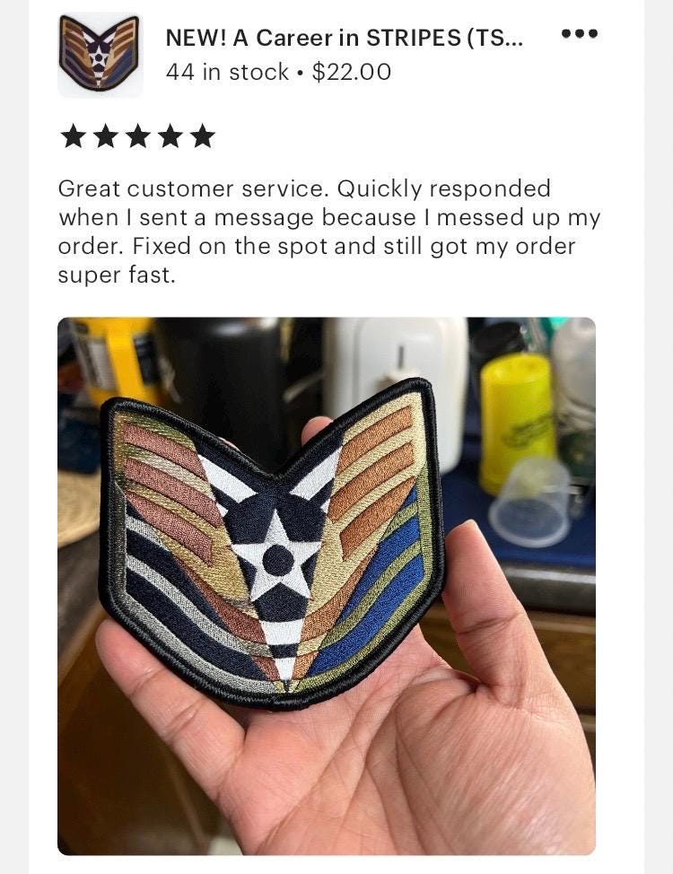 A Career in STRIPES (tsgt 3-color Multi-pattern OCP) - Etsy