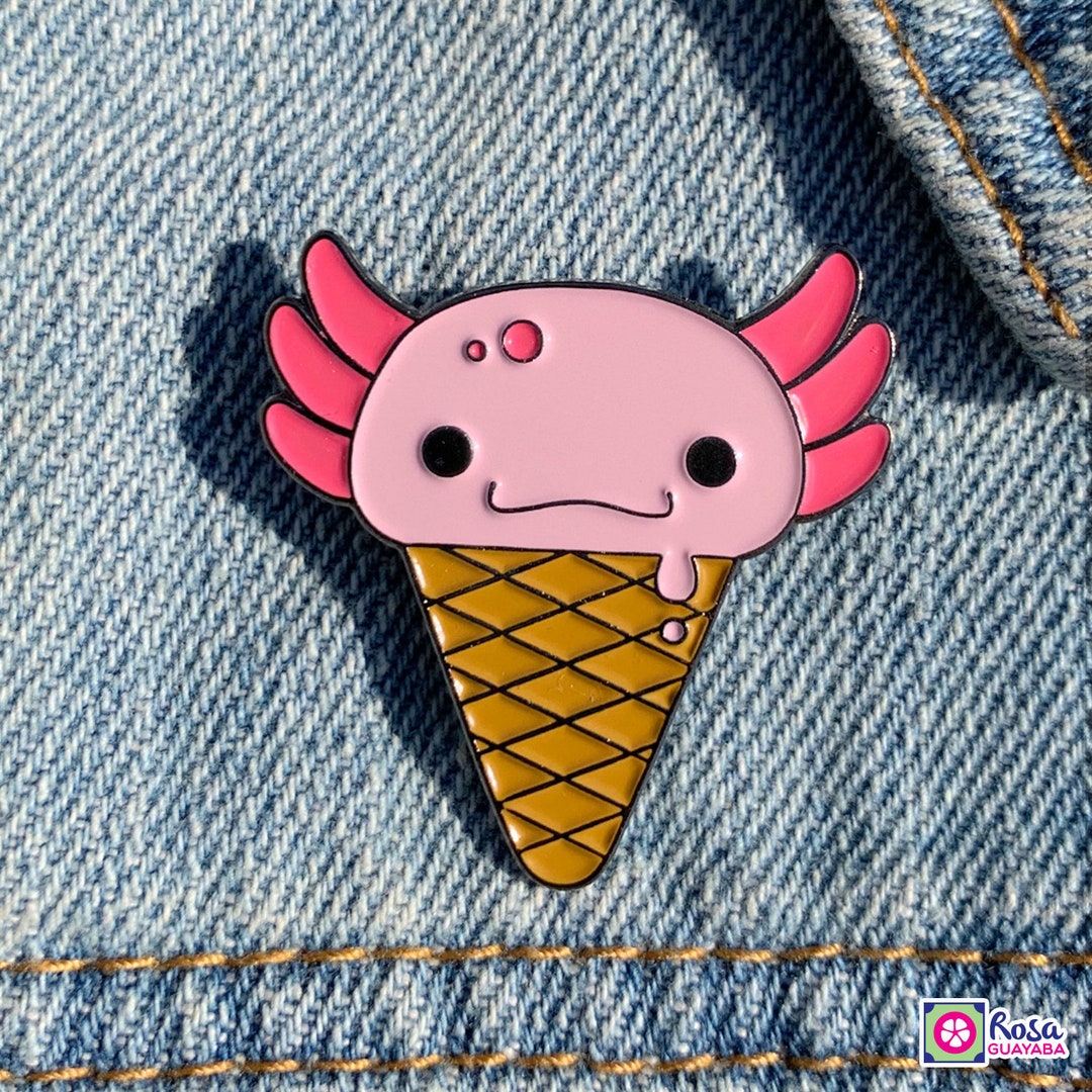 Axolotl Enamel Pin - Helaxolotl Pin - Ajolote - Enamel Pins - Label Pin ...