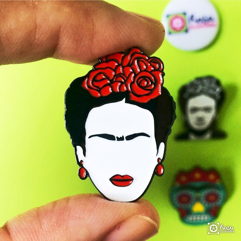 Frida Kahlo Enamel Pin cejas Enamel Pins Label - Etsy